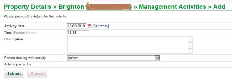 Management Activity - Property Plus